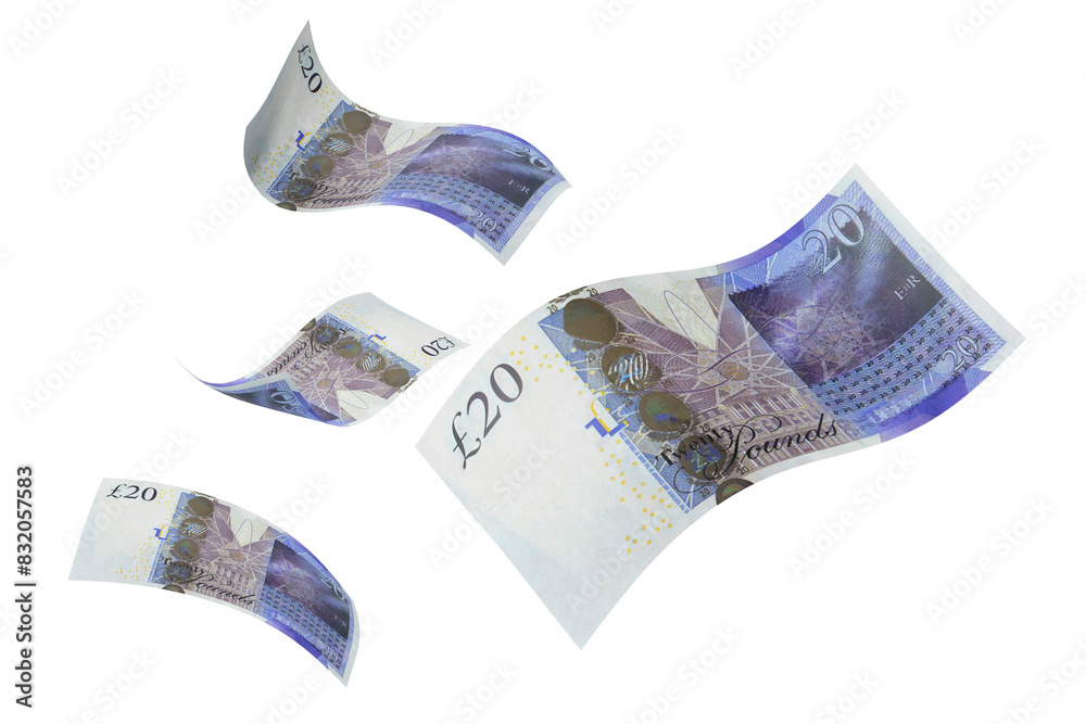 Png 20 British pounds bank notes, transparent background Stock Photo ...