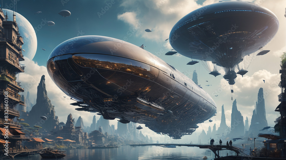 In the floating cities of Aeron, advanced alien species navigate the ...