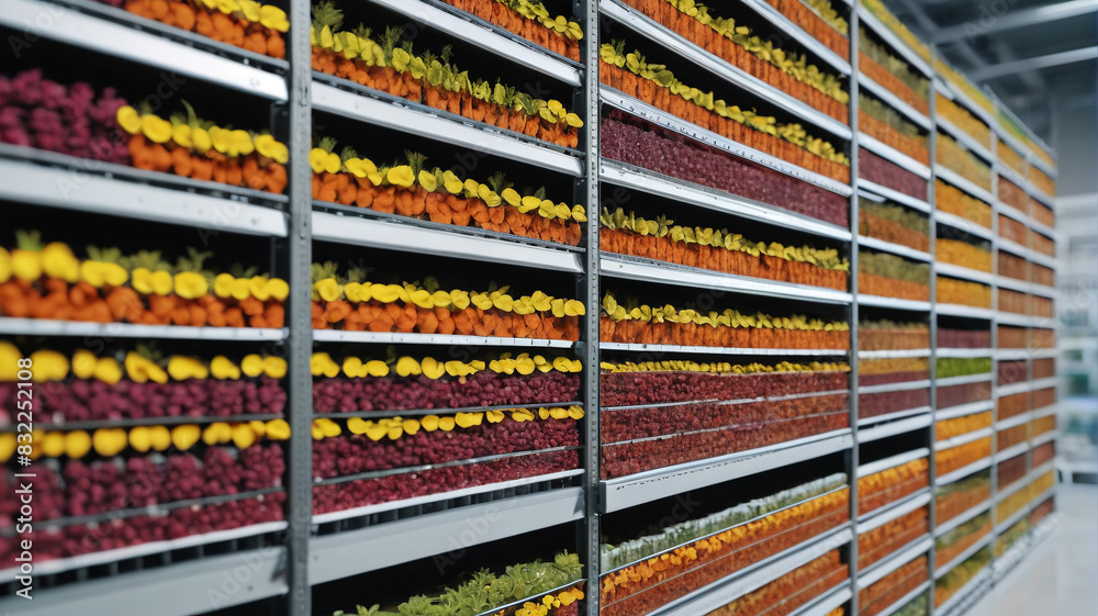 Detailed view of a seed bank facility storing the world's most valuable ...