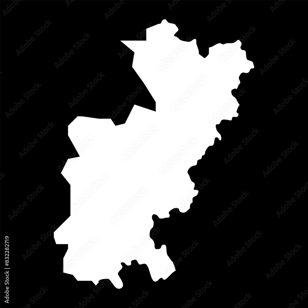 Gjilan district map, districts of Kosovo. Vector illustration. Stock ...