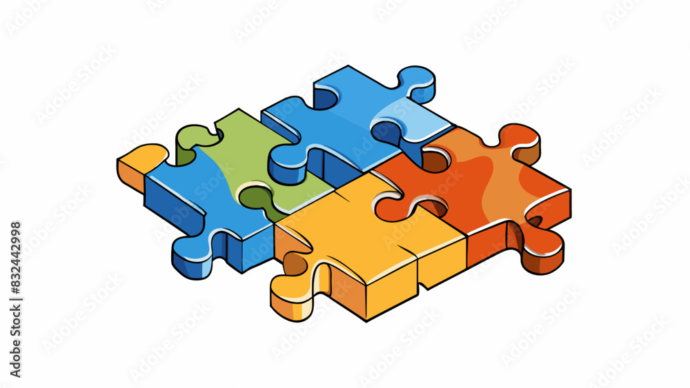 A puzzle with all its pieces perfectly fitting together completing the ...