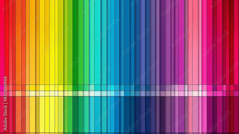 Chart showing the CMYK color mixing system with sample colors and ...