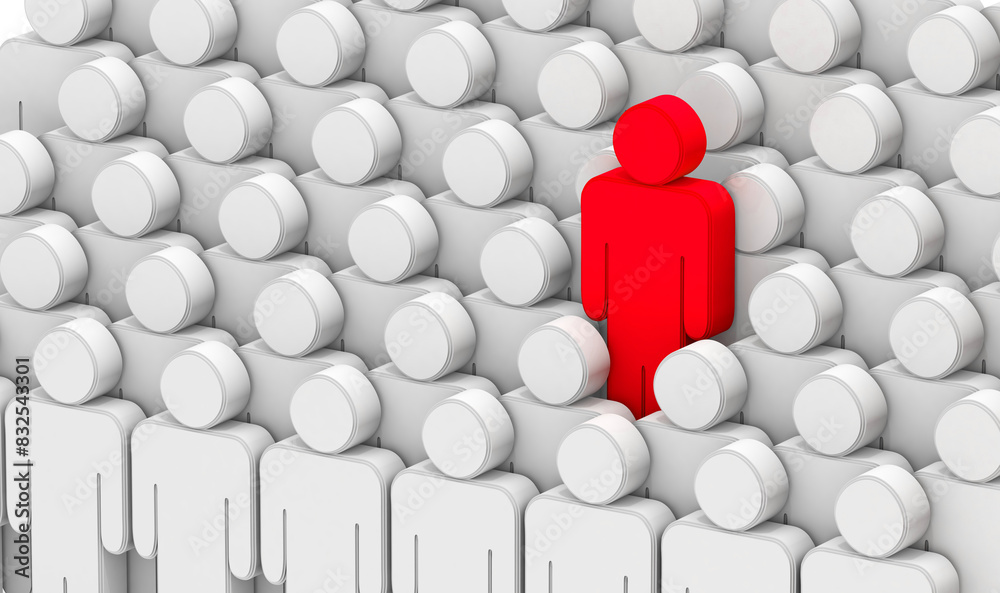 Concepto único. Imagen conceptual de diferente y genuino. Persona ...