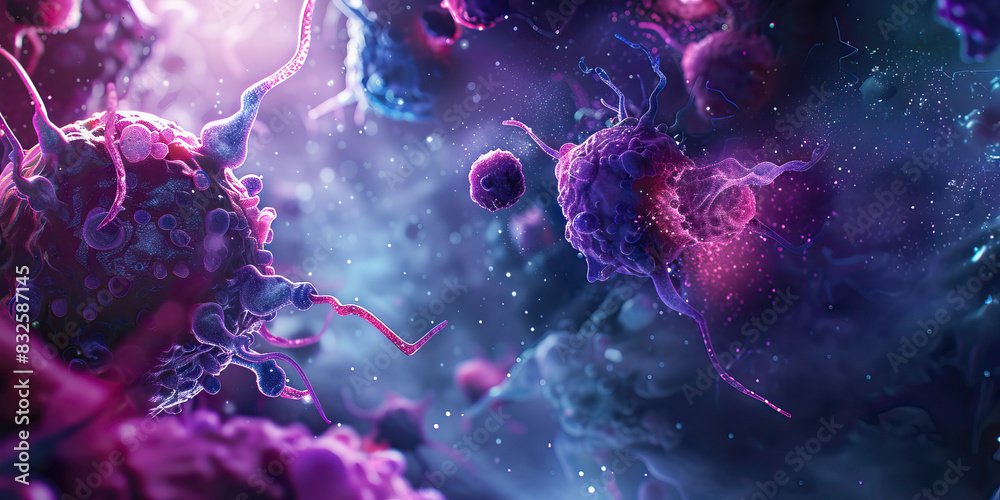 Host Immune Response Activation: High-resolution microscopy depicting ...