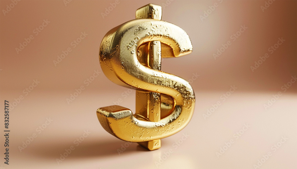 USD golden dollar sign. Gold coin in 3D animation with a rotating ...