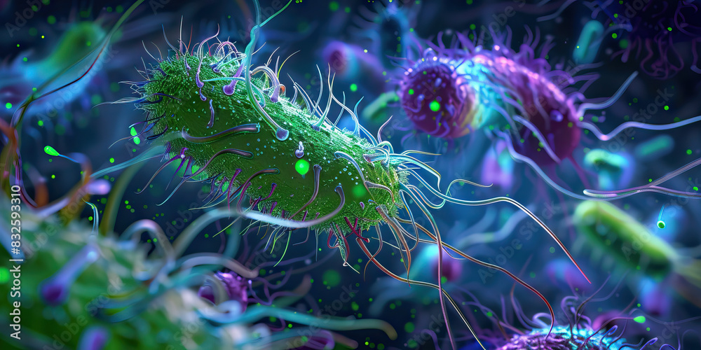 Bacterial Quorum Sensing: Close-up view of bacterial communication ...