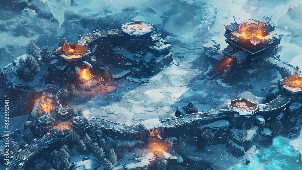Winter Battlemap DnD,RPG Map for Dungeons and Dragons, Snowy Terrain ...
