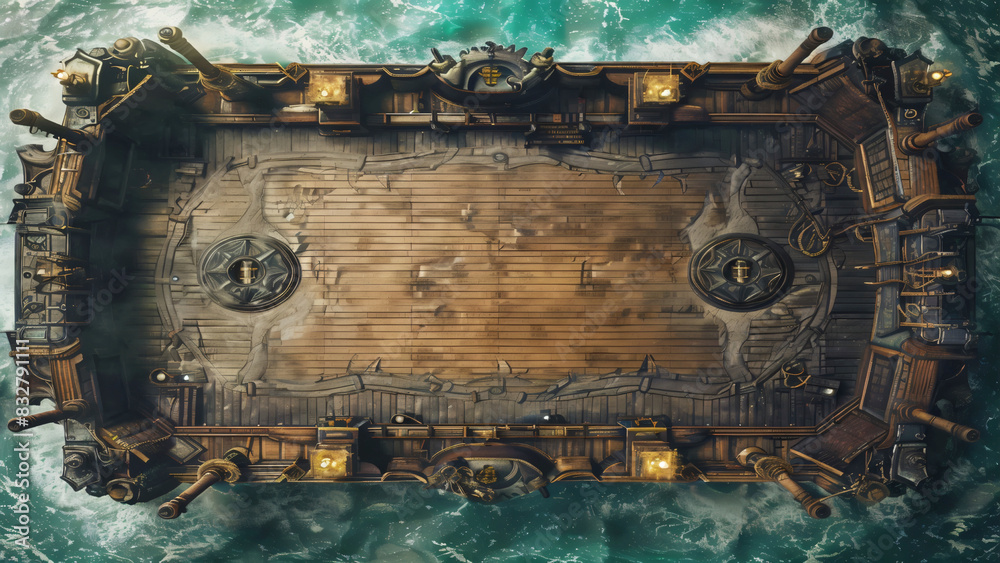 Stock-Illustration „Sea Ship Battlemap DnD,RPG Map for Dungeons and ...