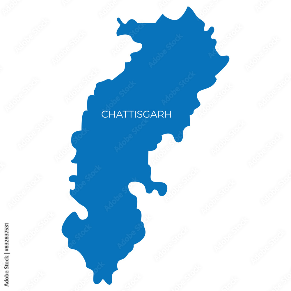 Indian states map vector illustration silhouette boundary Stock Vector ...