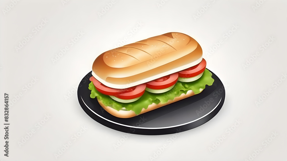 Mini sandwich logo icon emblem symbol isolated on white background ...
