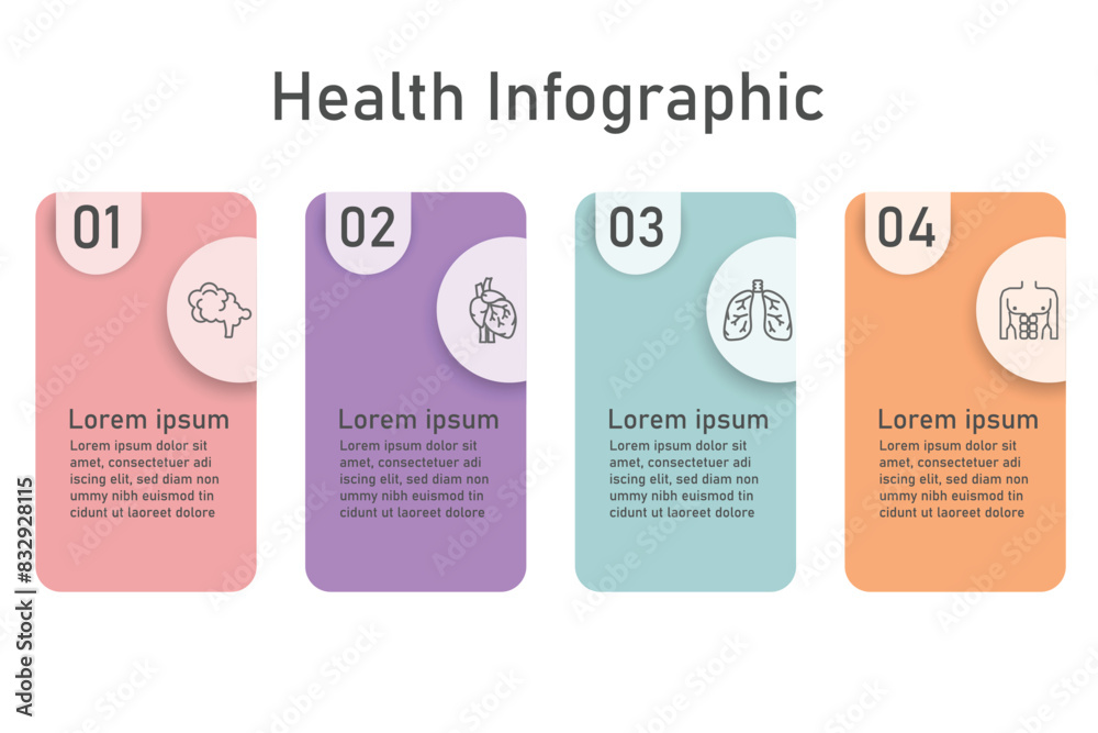 Infographic health care template for treatment and health care ...