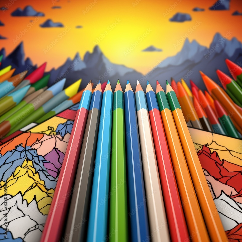 Fun and vibrant cartoon sunburst coloring page for kids to enjoy. Stock ...