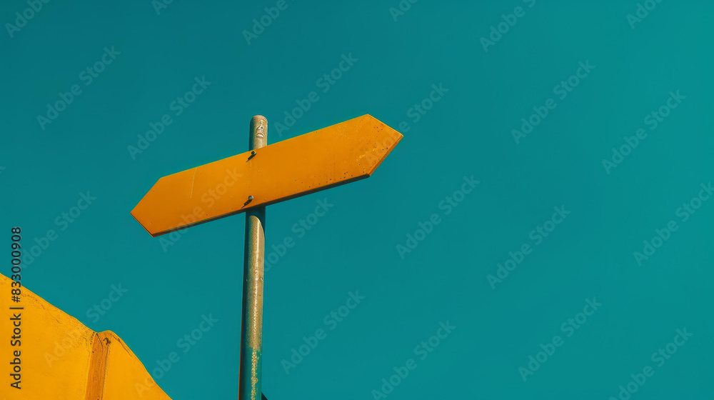 Eyecatching modern street signpost with clear directions and bold ...