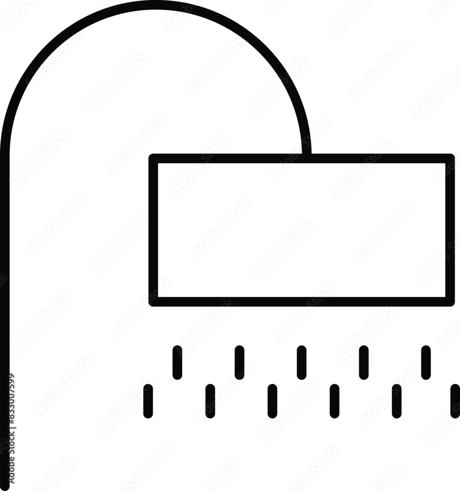 Shower Vector Symbol for Stores and Shops. Suitable for books, stores ...