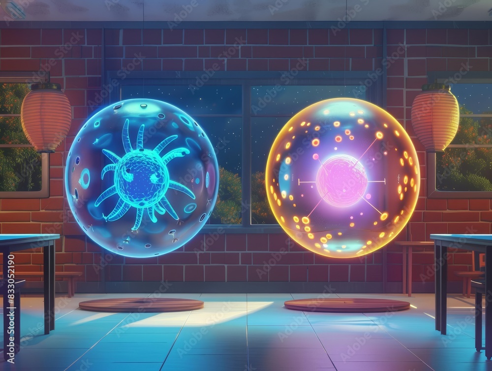 Diagram of prophase in mitosis Stock Illustration | Adobe Stock