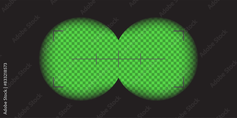 Video camera, binocular night vision green viewfinder overlay. Camera ...