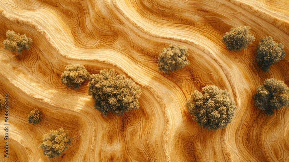 From above, the golden landscape resembled a masterpiece of abstract ...