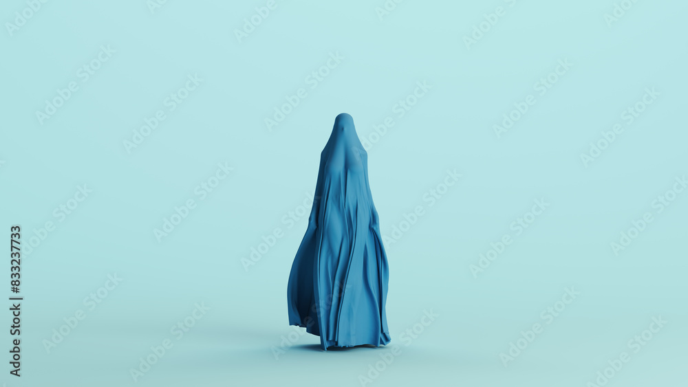 Blue ghost ghostly figure floating woman Halloween soft tones pale ...