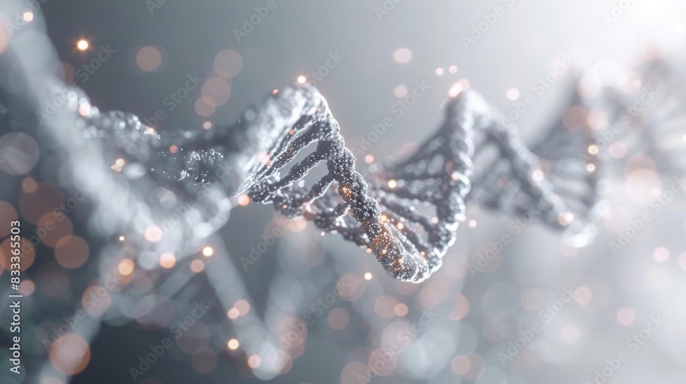 The double helix structure of DNA, a molecule that encodes the genetic ...