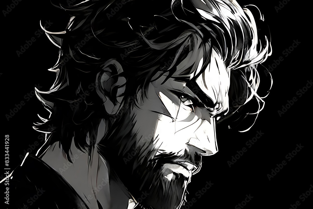 Attractive male with trending Pixiv Fanbox style reminiscent of 90s ...