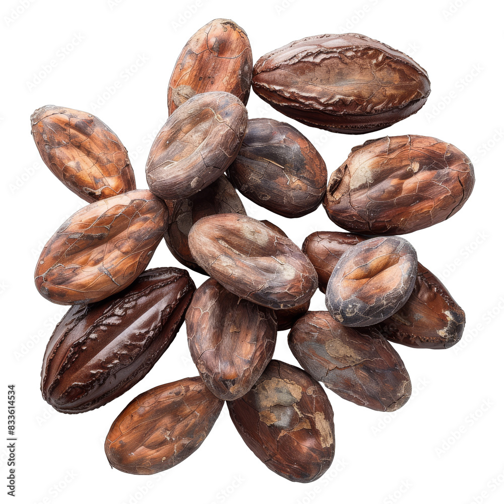 [Transparent Background PNG]Group of Cocoa Beans on transparent ...