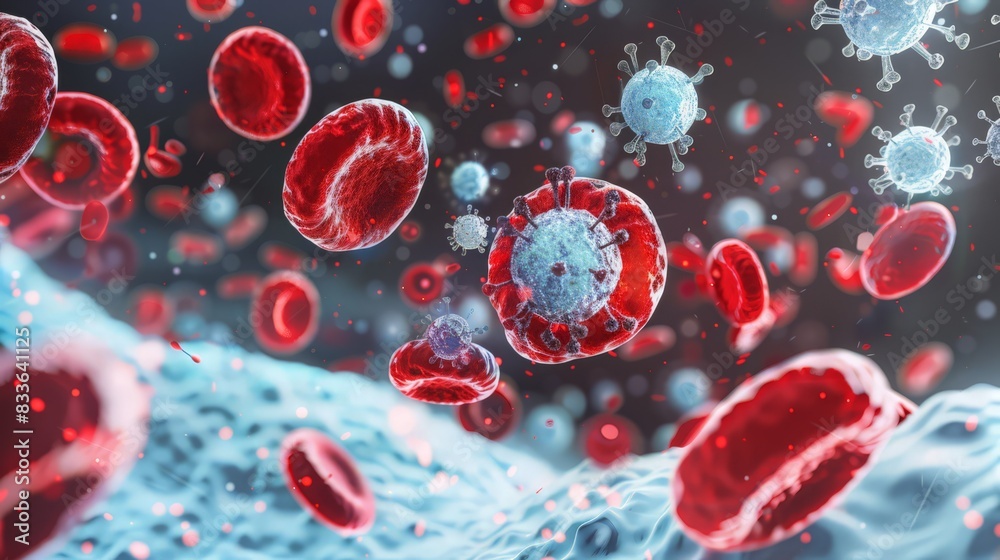 Ilustración de Stock White blood cell types: Show different types of ...