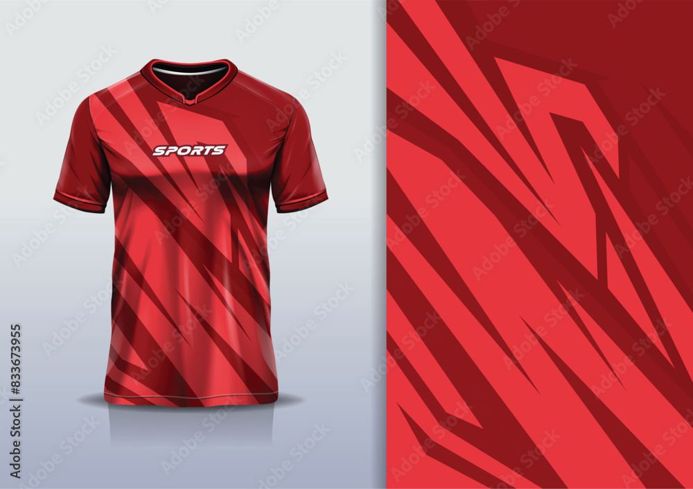 Sport jersey design template mockup stripe line racing for football ...