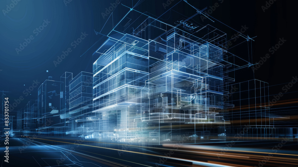 Creating a blueprint for a smart building design, producing an ...