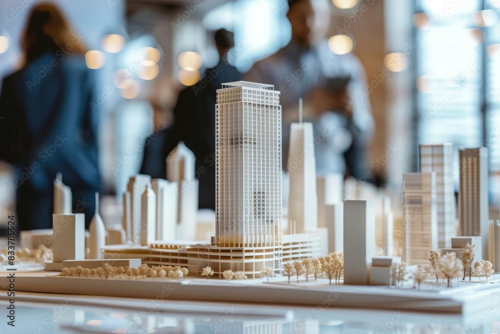 Architectural firm revealing a model of a soontobebuilt skyscraper ...