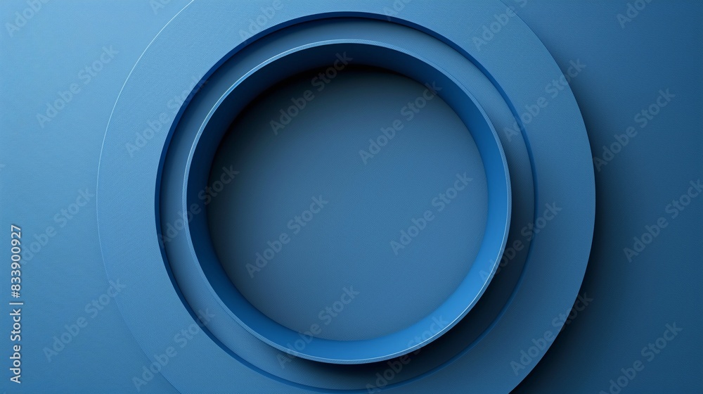Abstract blue circle frame background, 3d round frame border or hole on ...