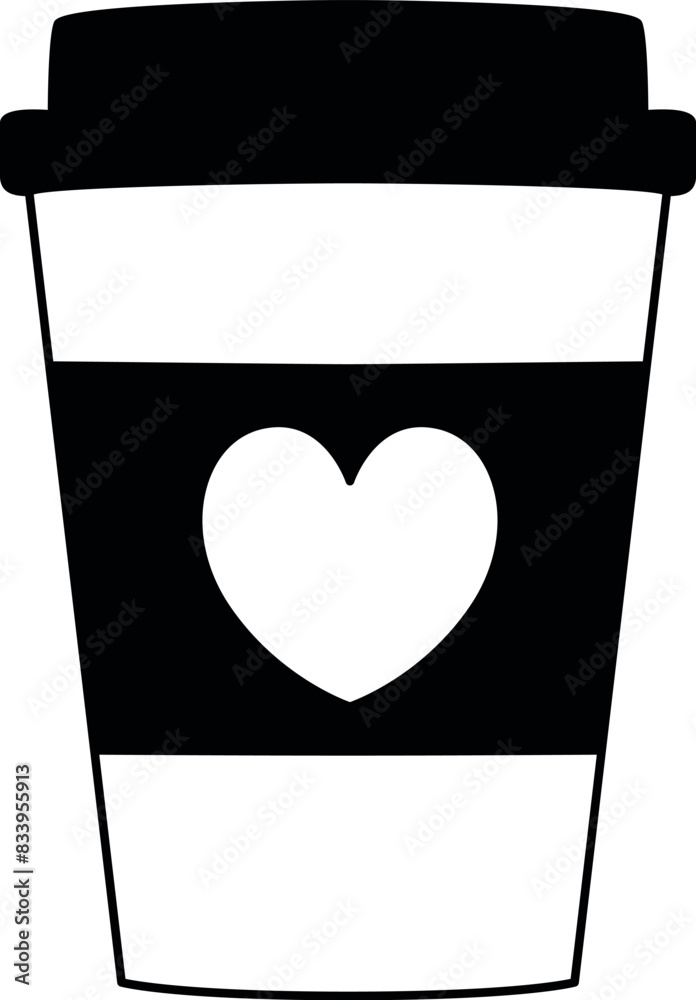 Coffee cup SVG Cut File for Cricut and Silhouette, EPS Vector, DXF ...
