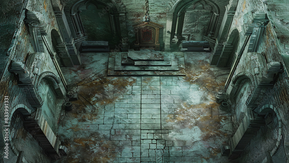 Stock-Illustration „ Crypt Battlemap DnD,RPG Map for Dungeons and ...