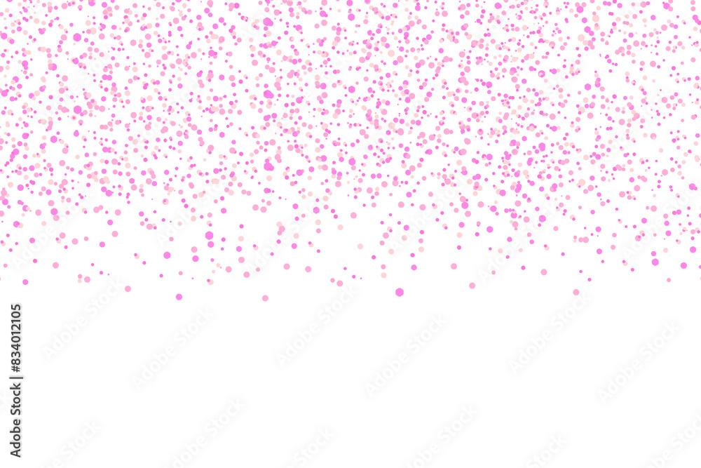 Pink Glitter shiny falling confetti on transparent background Stock ...
