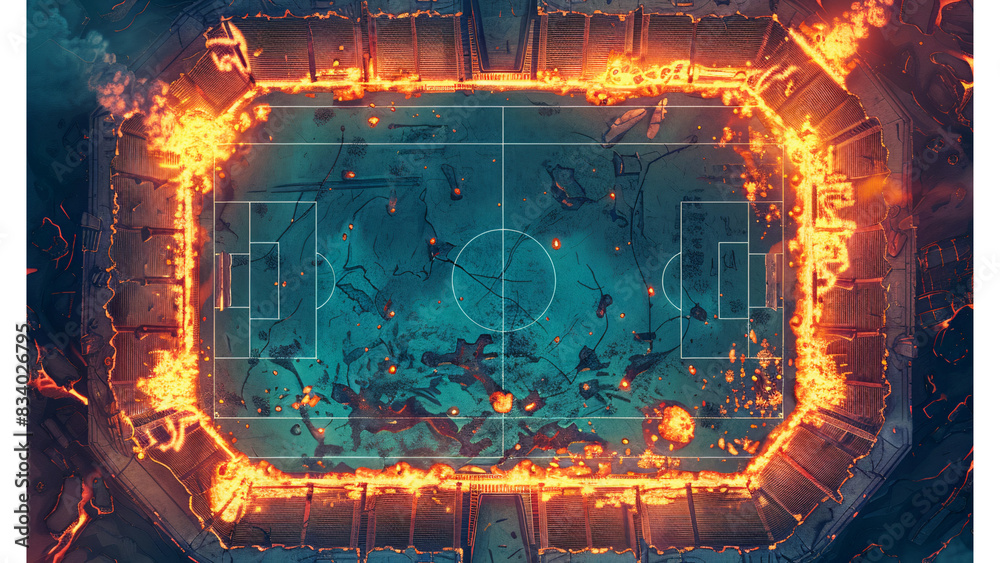 Soccer Stadium Battlemap DnD,game background,sport background stadium ...