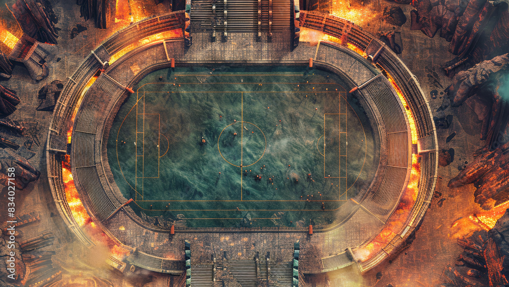 Soccer Stadium Battlemap DnD,game background,sport background stadium ...
