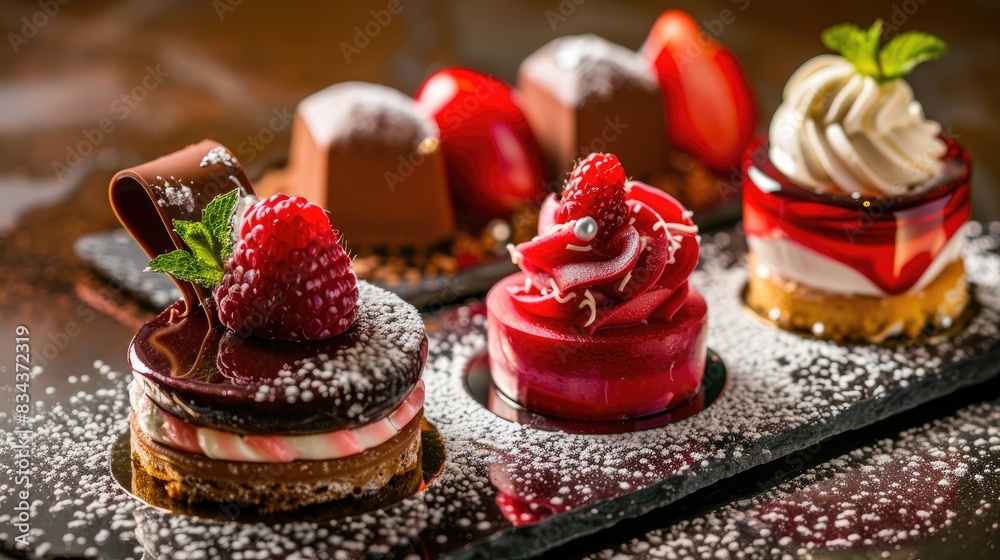 Exquisitely crafted desserts shine as the centerpieces of dining tables ...