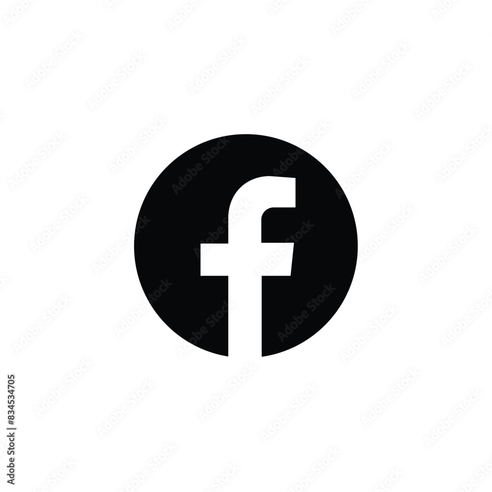 Facebook logo social media icon f symbol Stock Vector | Adobe Stock