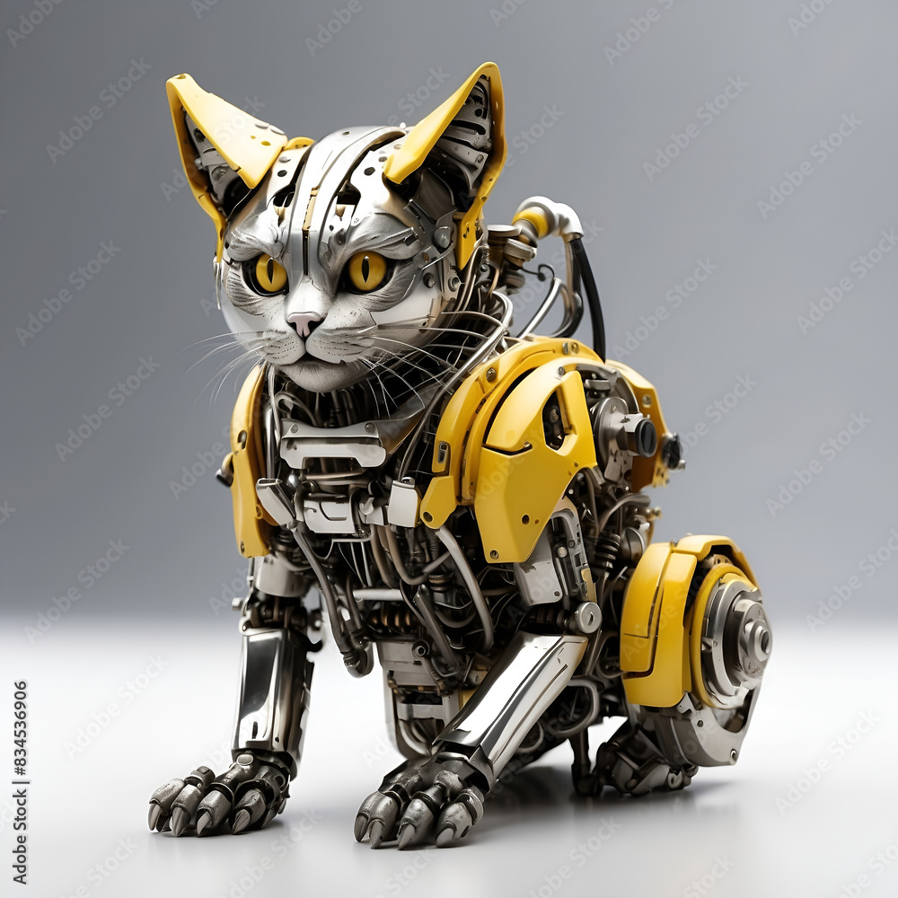 imagine of cat Robot, fit for Mascot, T-Shirt Design, Album Cover. cat ...