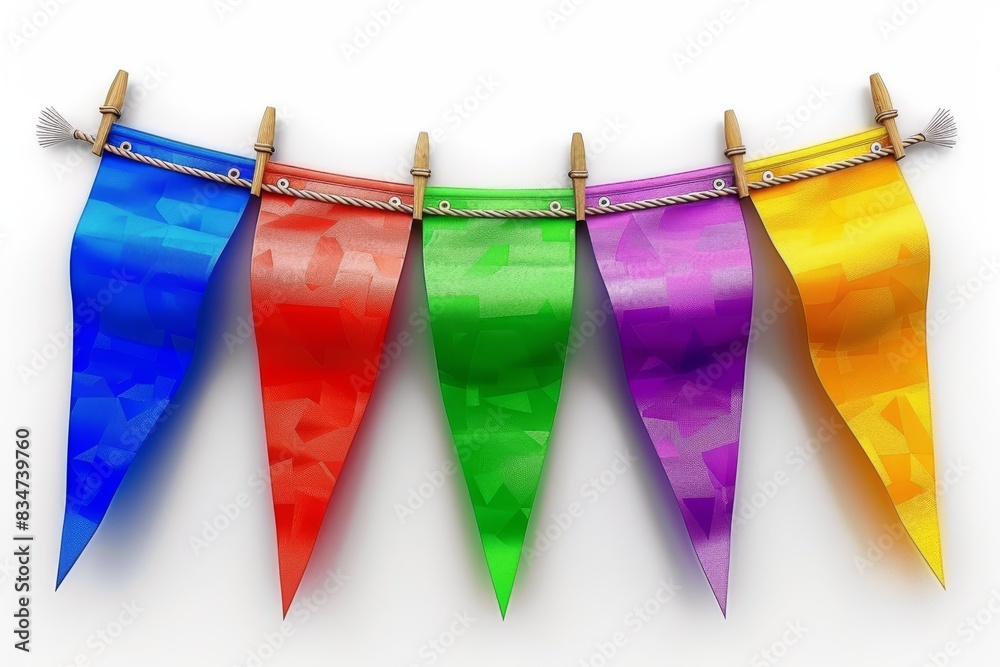 Colorful pride flags amidst a festival crowd, epitomizing the ...