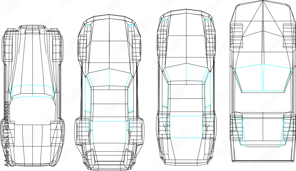 Vector illustration sketch detailed design drawing of personal ...