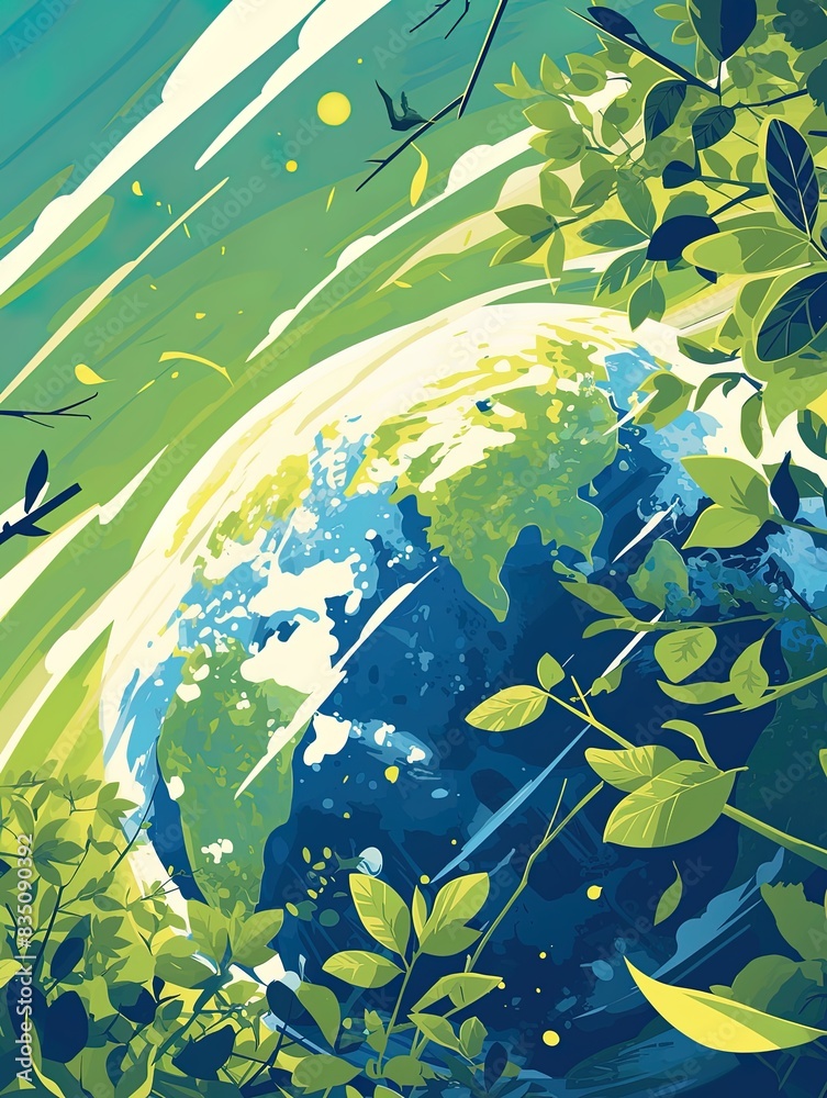 World Environment Day, World Earth Day, Simple and Creative Atmosphere ...