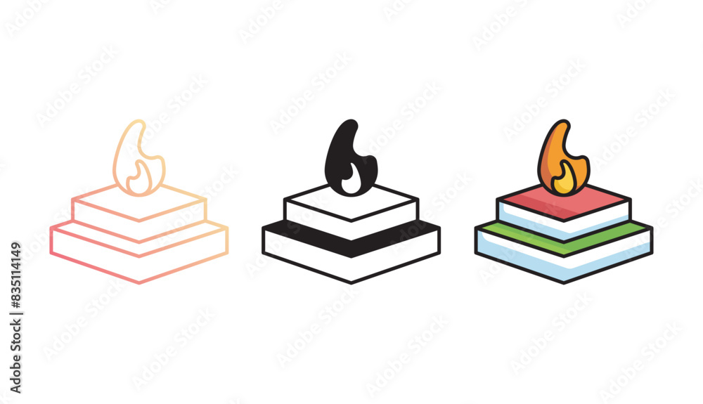 Mandap icon design with white background stock illustration Stock ...