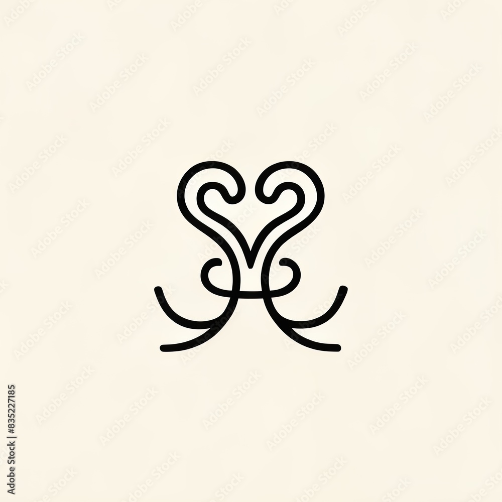 monogram logo modern. icon cool. design symbol iconic. desain art logo ...