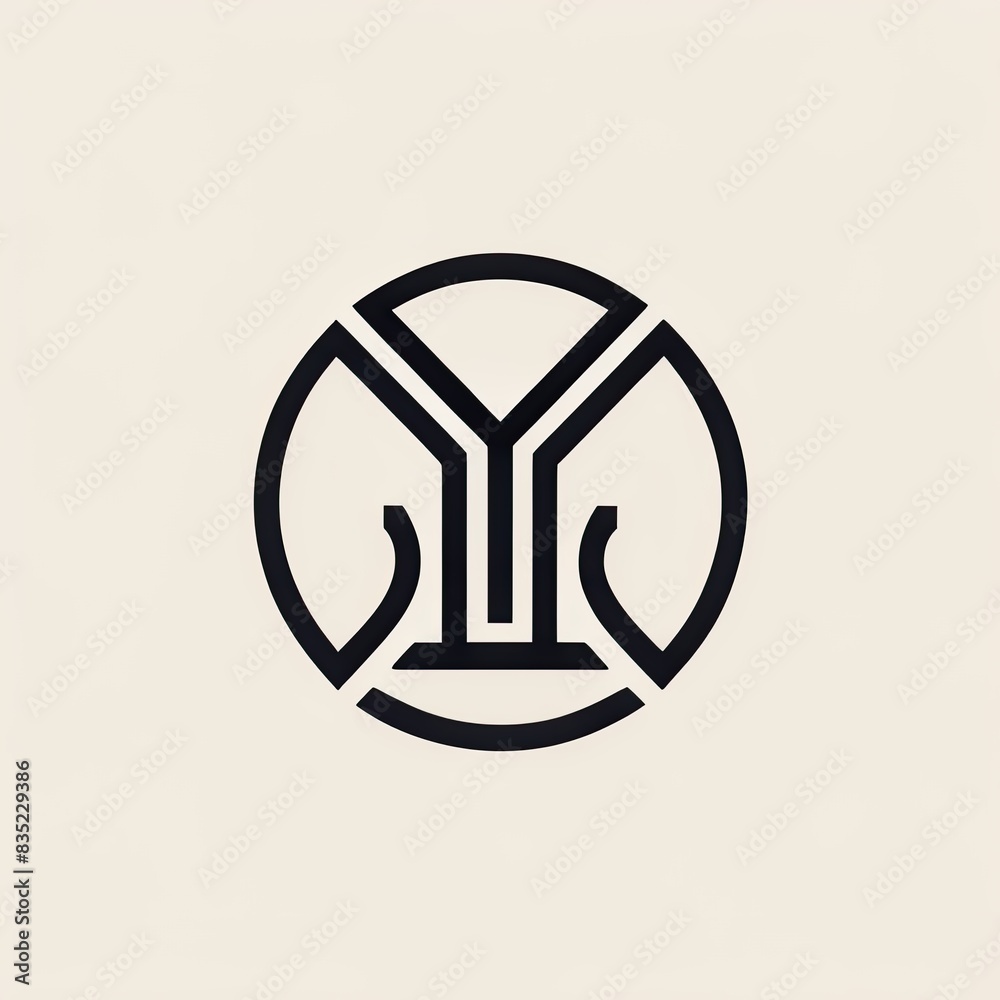monogram logo modern. icon cool. design symbol iconic. desain art logo ...