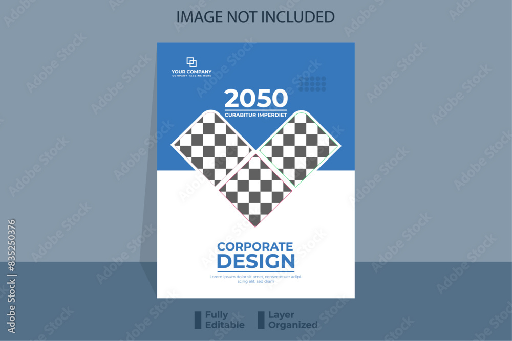 modern Book cover design, vector template, set for business and ...