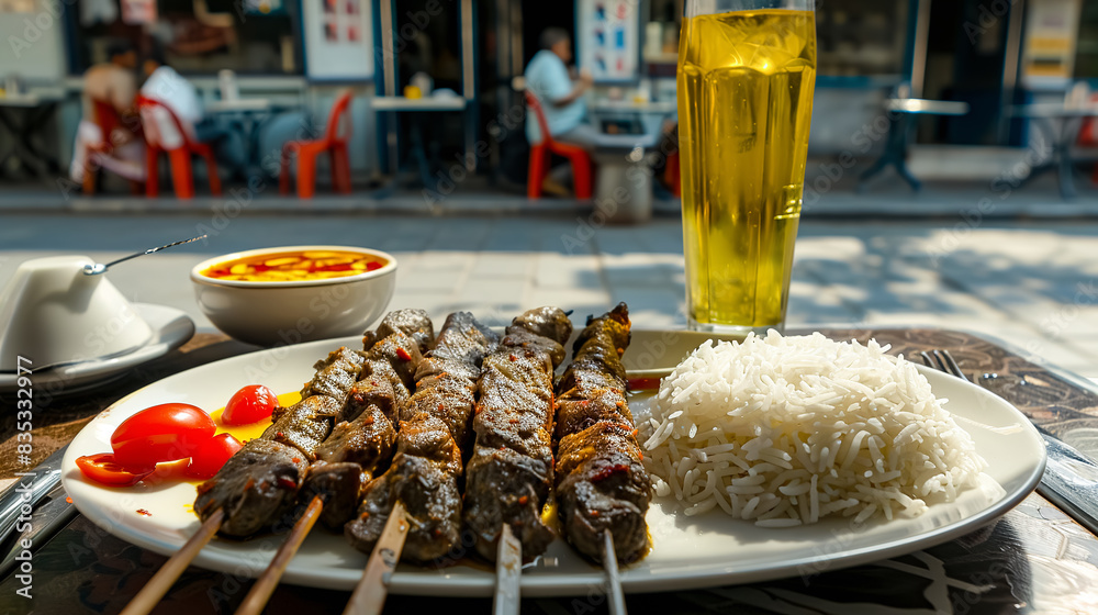 Chelo Kabab is a classic Iranian dish consisting of grilled meat ...