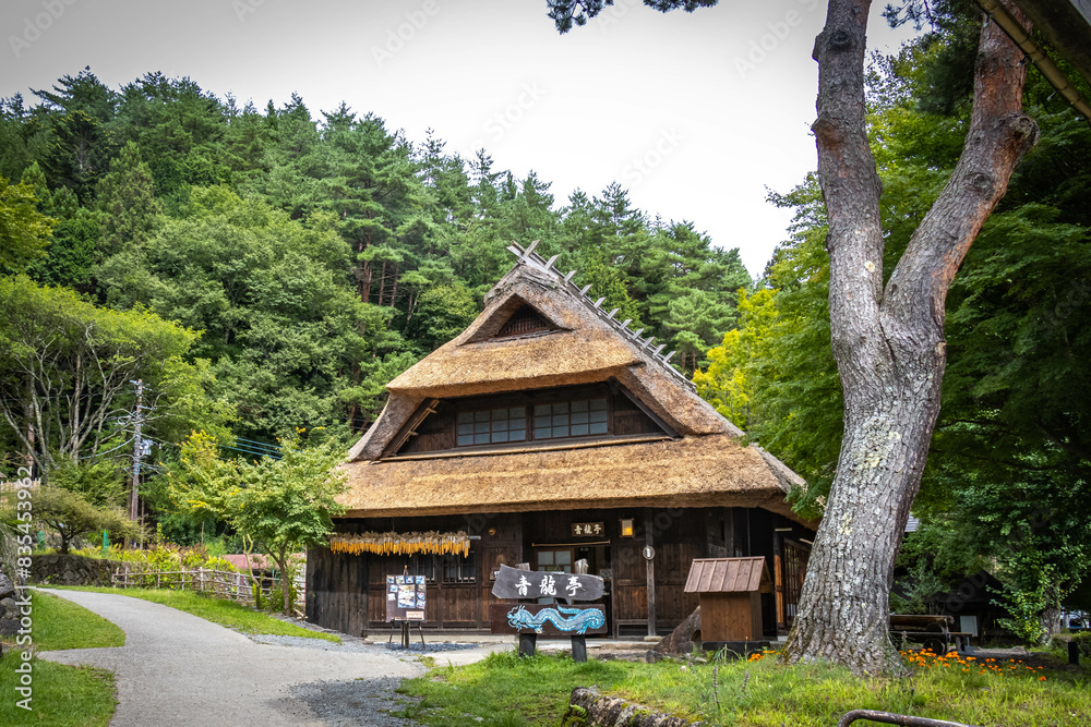 Saiko Iyashi-no-Sato Nenba, traditional japanese village, thatched roof ...