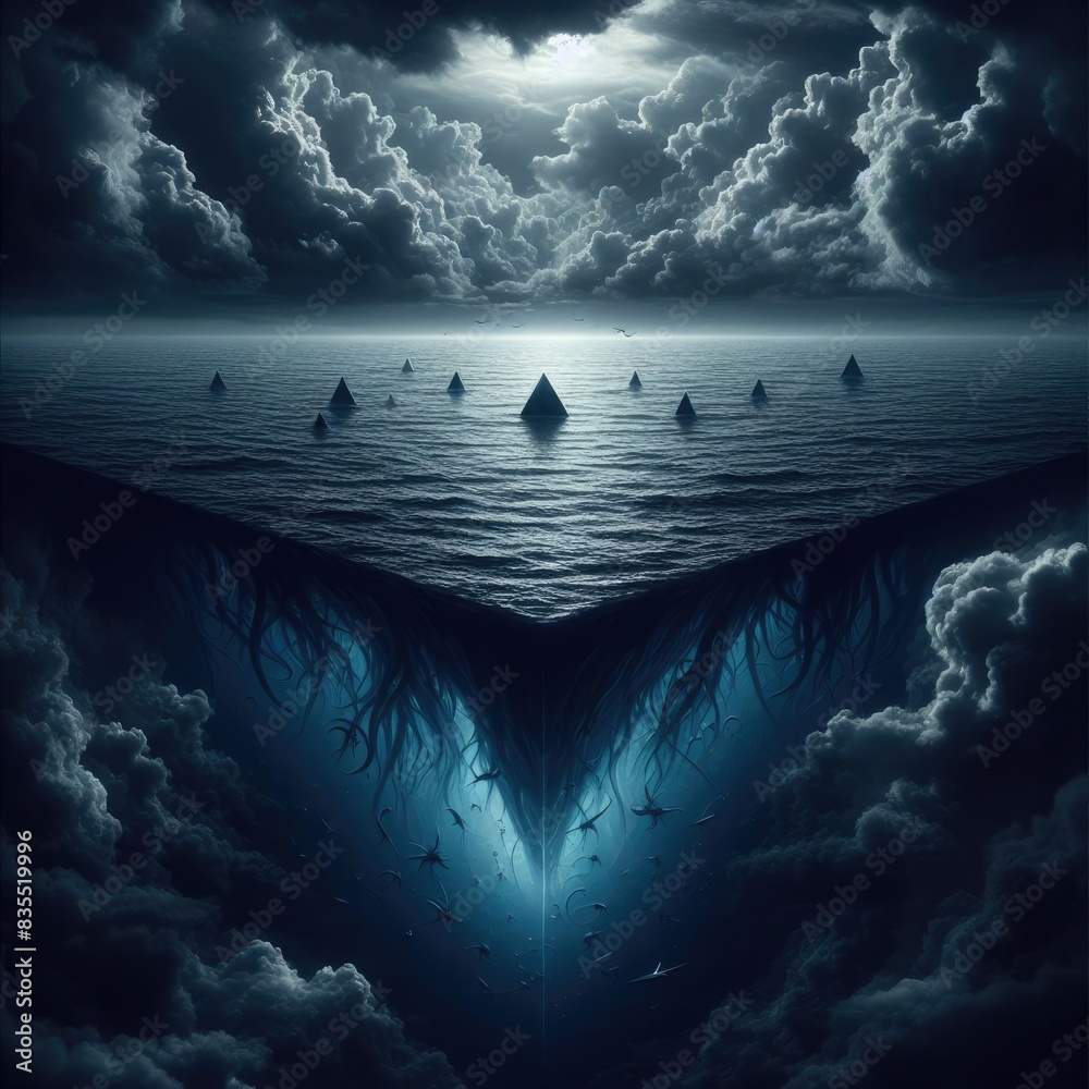 The Mystery of Bermuda Triangle: Wonders in the Atlantic Ocean Stock ...