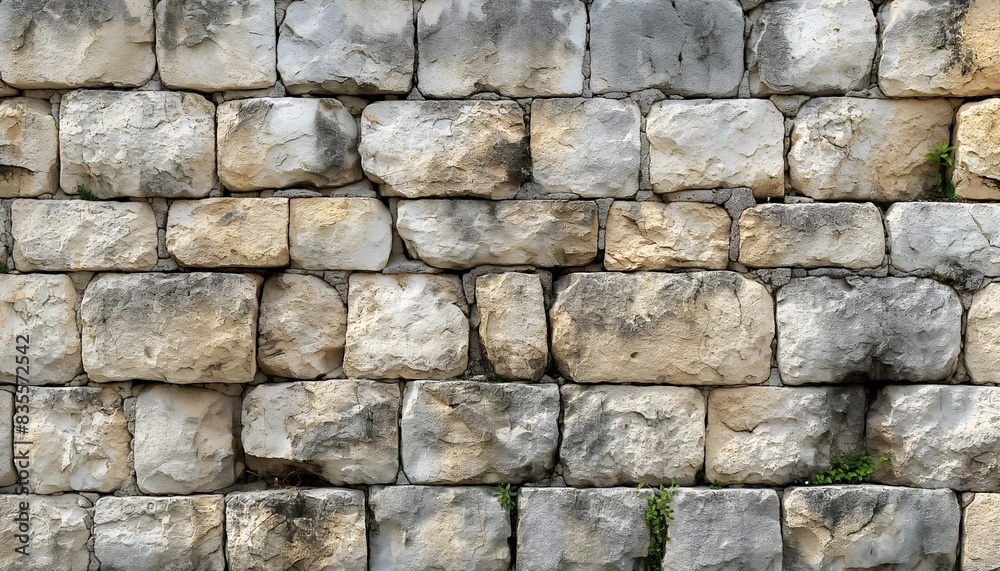 Ancient Stone Wall of 18th Century Castle: Weathered and Cracked Bricks ...