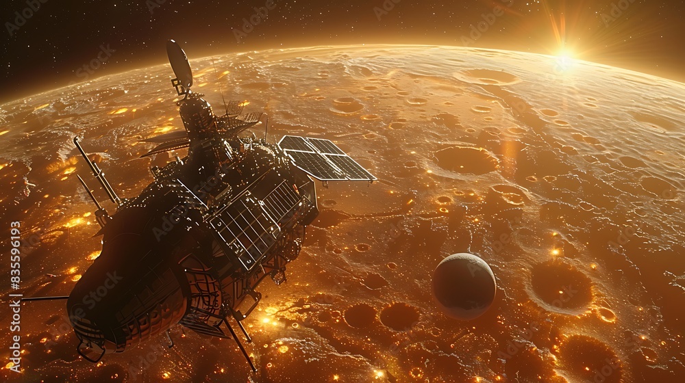 spacecraft approaching Pluto with Charon and the tiny moons Styx Nix ...